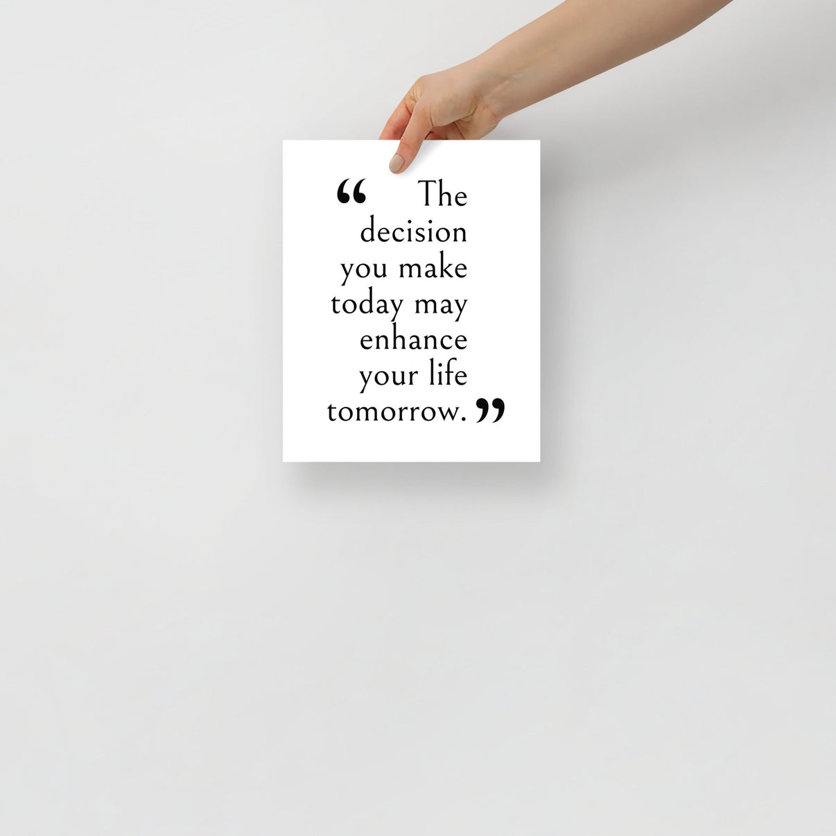 Decision Minimalistic Motivational Poster – Motivational Wonders LLC